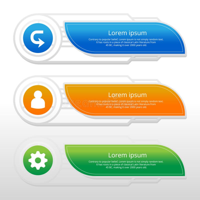 Vector Steps, Progress Banners with Colorful Banner Stock Vector ...