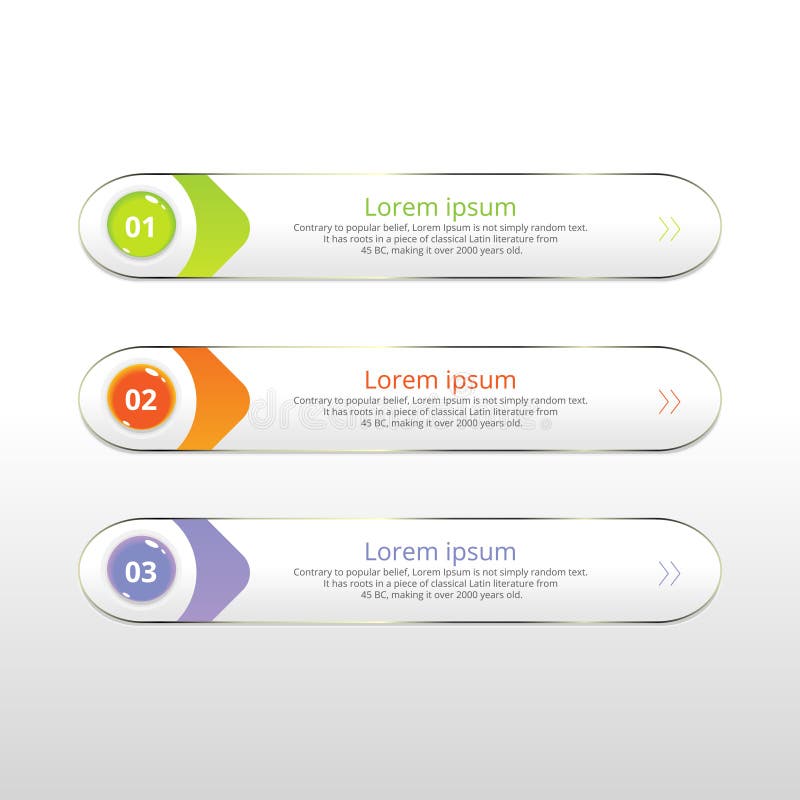 Vector Steps, Progress Banners with Colorful Tags. Stock Vector ...