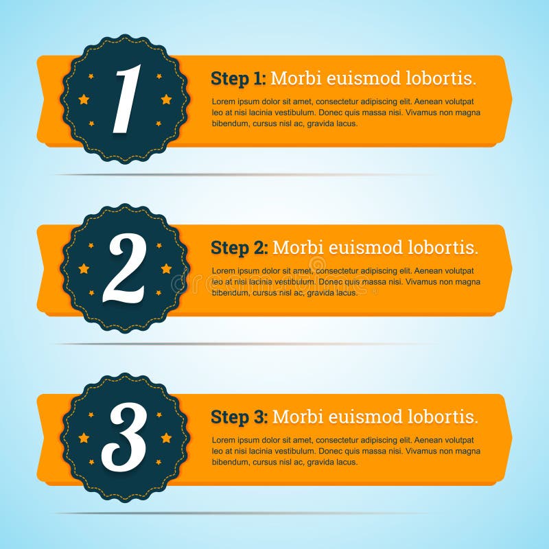 Vector Steps, Progress Banners in Flat Style for You Infographic. Stock ...