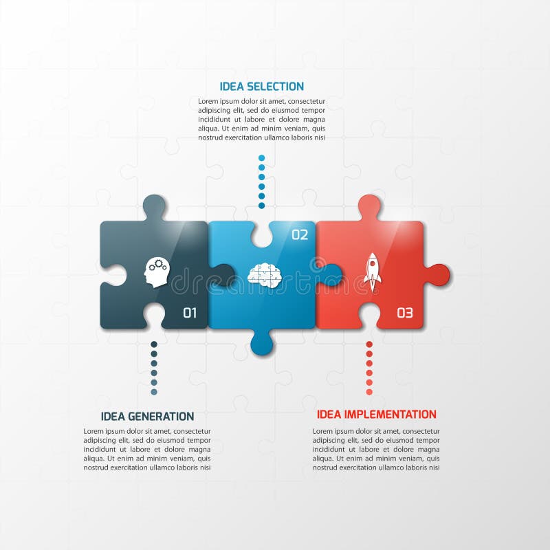Vector 8 Steps Puzzle Style Timeline Infographic Template. Stock Vector ...