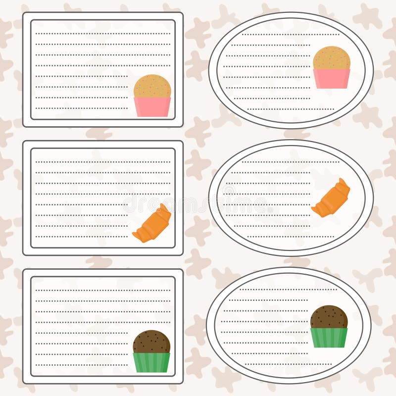 Vector Sticker for Notebook. Sticker with Donut, Cake, Pie Stock Vector ...