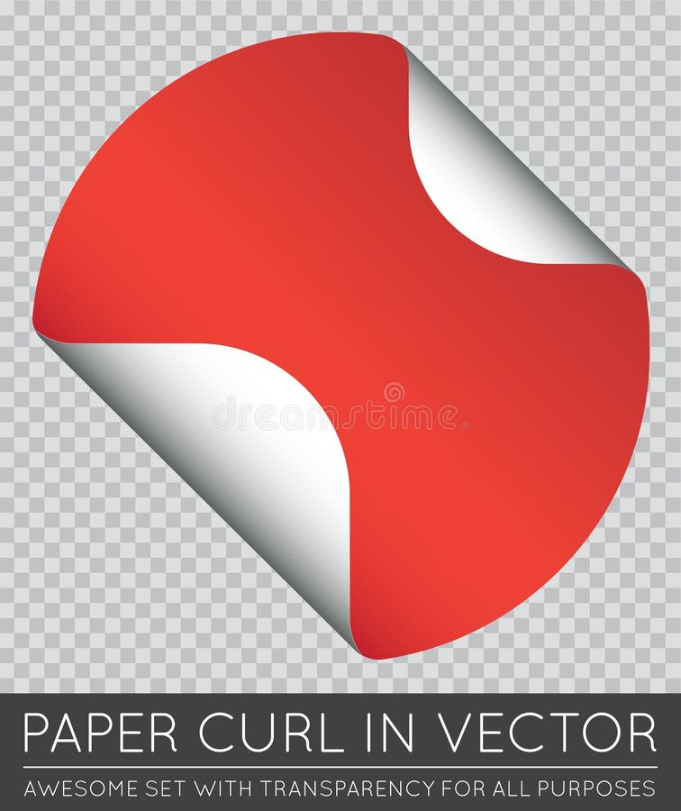 Vector Sticker with Paper Curl with Shadow . Stock Vector ...
