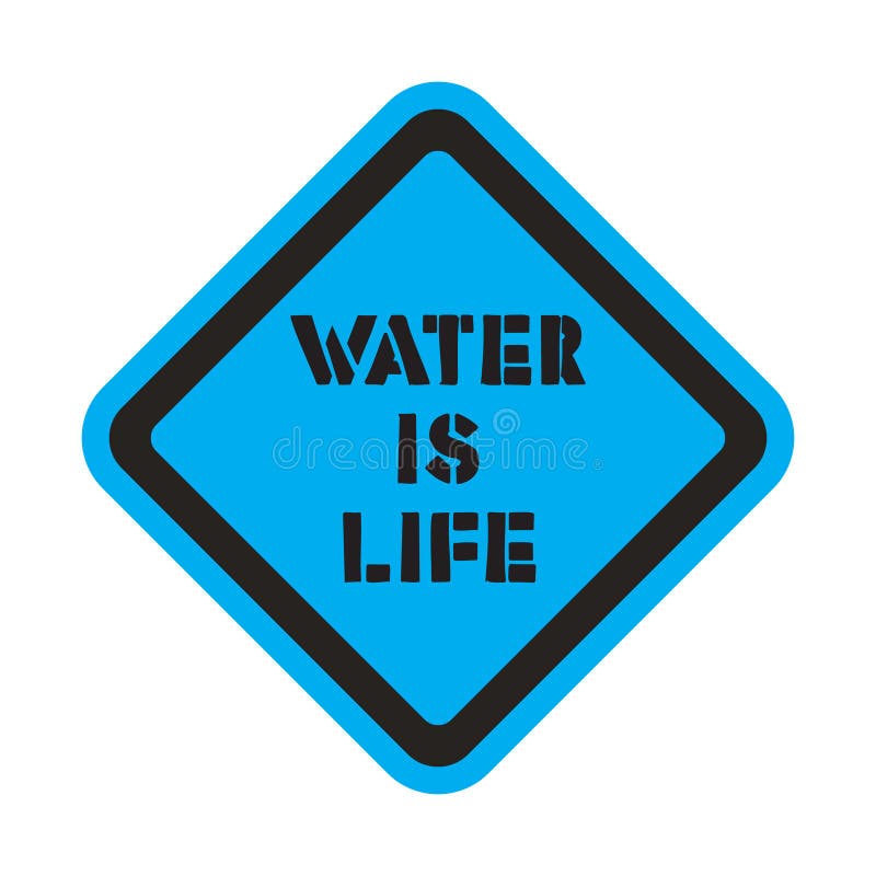 Vector Sticker Water is Life Stock Vector - Illustration of beware ...