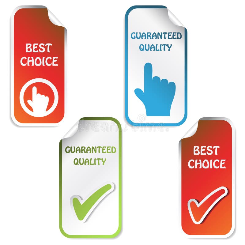 Vector Stickers - Check Marks Stock Vector - Illustration of option ...