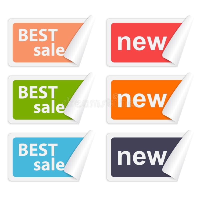 Vector Stickers Best Sale. Design Elements Stock Vector - Illustration ...