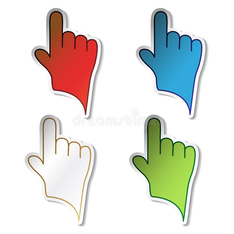Cursor hand finger stock vector. Illustration of logo - 7741181