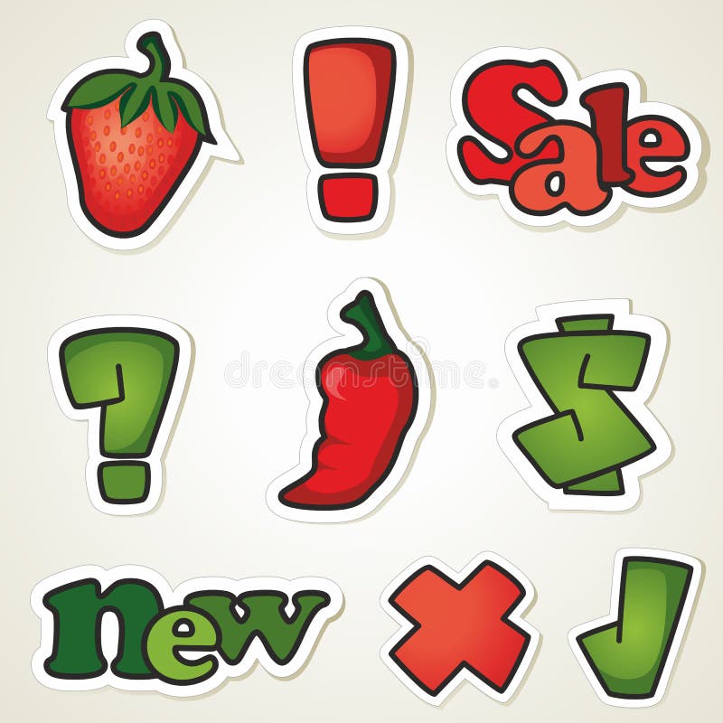 Stickers Promote Various Products Stock Illustrations – 9 Stickers ...