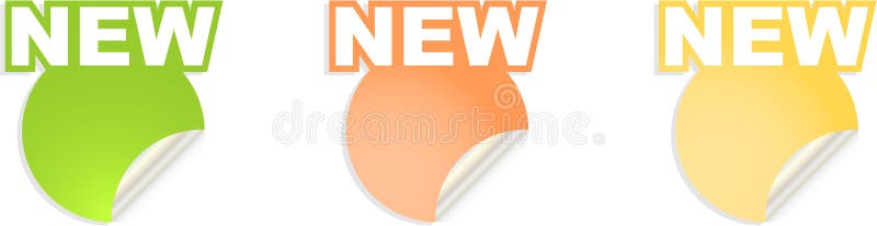 Vector Stickers with Text New Stock Vector - Illustration of coupon ...