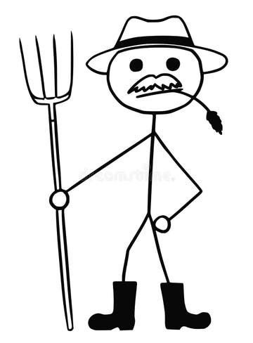 Stickman Farmer Stock Illustrations – 129 Stickman Farmer Stock ...