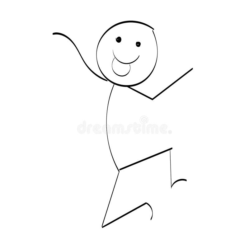 Vector Stickman Character Illustration Design Stock Illustration ...