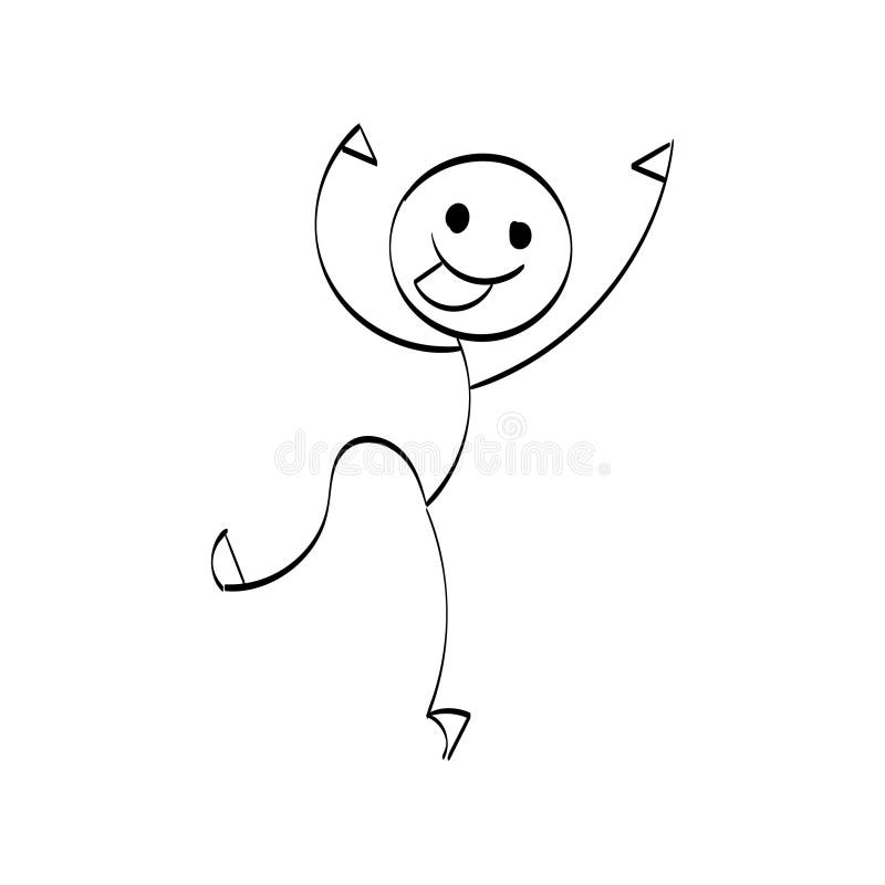 Vector Stickman Character Illustration Design Stock Illustration ...