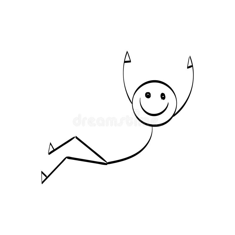 Vector Stickman Character Illustration Design Stock Illustration ...