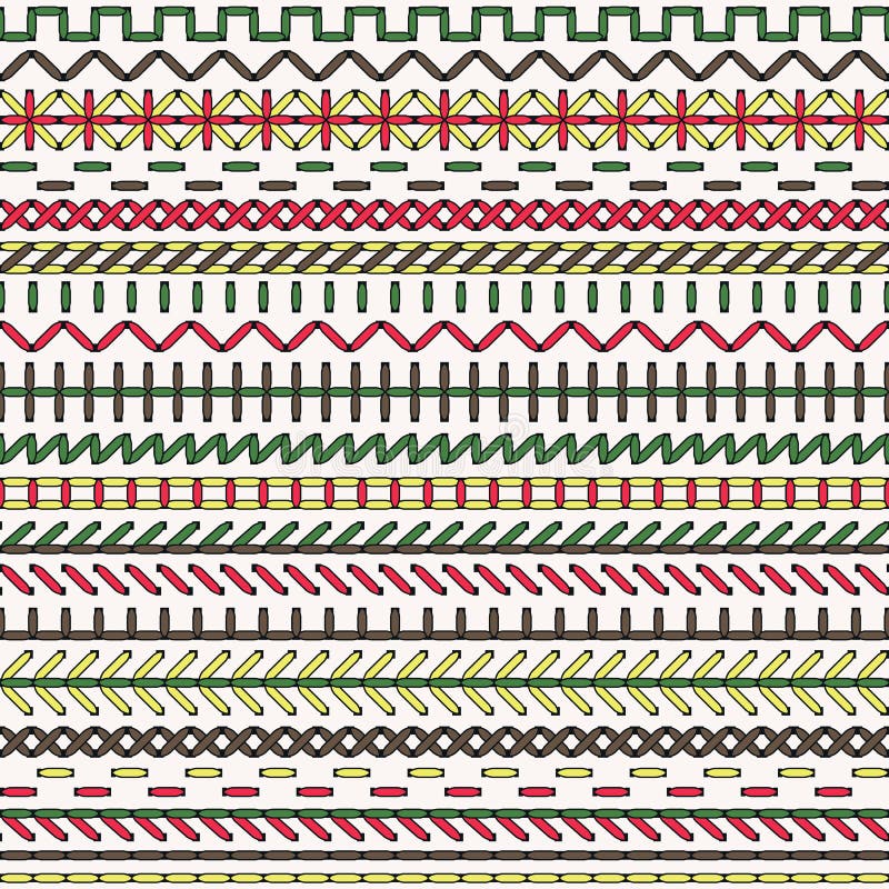 Vector Stitch Seamless Pattern Stock Vector - Illustration of lace ...