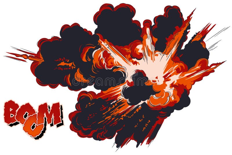 Explosions. Stock Illustration Stock Vector - Illustration of fight ...