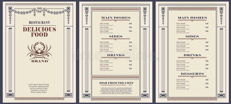 Restaurant Menu Template or Other Design Stock Vector - Illustration of ...