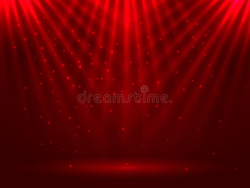 Vector Stock Illustration. Shiny Rays of Light on a Red Background for ...