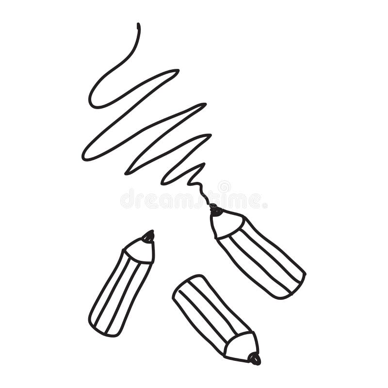 Vector Stock Illustration with Single Object, Hand Drawn, Doodle Style ...