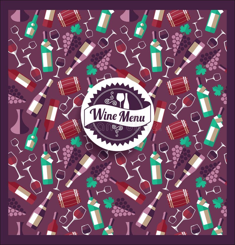 Vector Stock Illustration of Wine Pattern Stock Vector - Illustration ...
