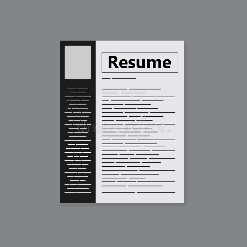 Vector Stock Ilustration Resume Job Stock Vector - Illustration of ...