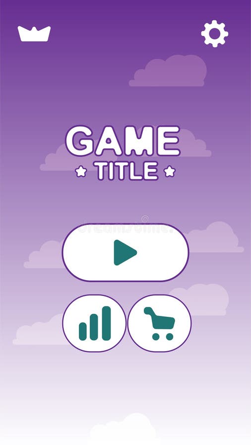 Vector Stock Mobile Game GUI Design Stock Vector - Illustration of ...