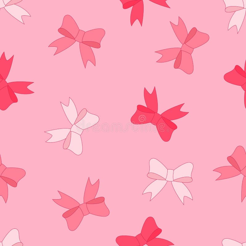 Pink Bow Seamless Pattern Stock Illustrations – 9,958 Pink Bow Seamless ...