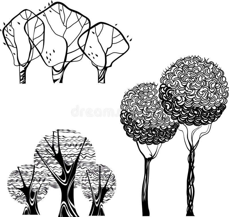 Vector Stok Set of Trees Isolated Stock Vector - Illustration of ... Vector Stok Set of Trees Isolated Stock Vector - Illustration of ...