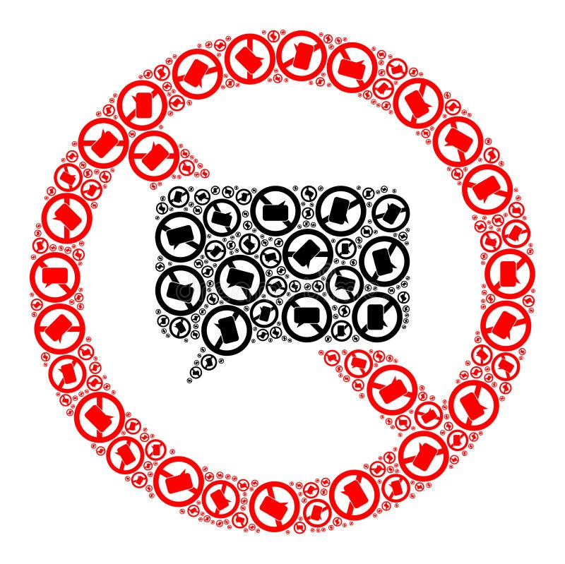 Stop Chat Recursive Icon Composition of Self Icons Stock Vector ...