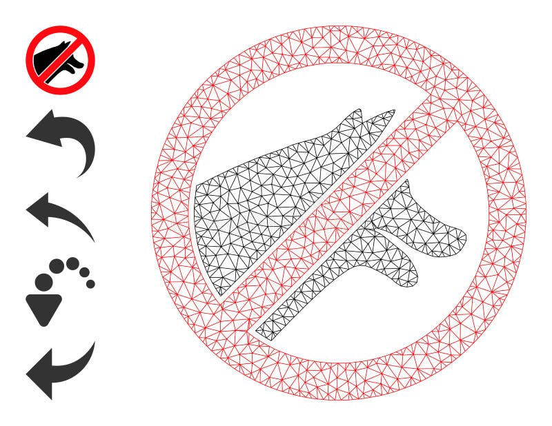 Mesh Wireframe Stop Dogs Icon Stock Vector - Illustration of disallowed ... Mesh Wireframe Stop Dogs Icon Stock Vector - Illustration of disallowed ...