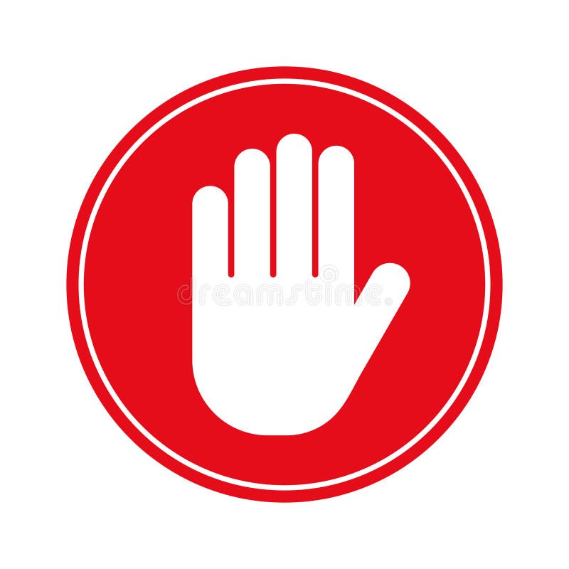 Vector Stop Icon Symbol Sign Isolated on White Background Stock ...