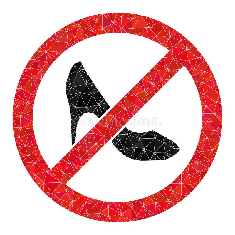 Vector Stop Lady Shoes Lowpoly Icon Stock Vector - Illustration of ...