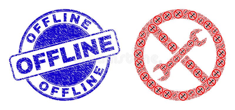 Textured Offline Stamp and Stop Repair Recursive Collage of Self Items ...