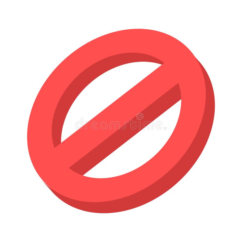 Vector stop sign icon flat stock vector. Illustration of enter - 261029241