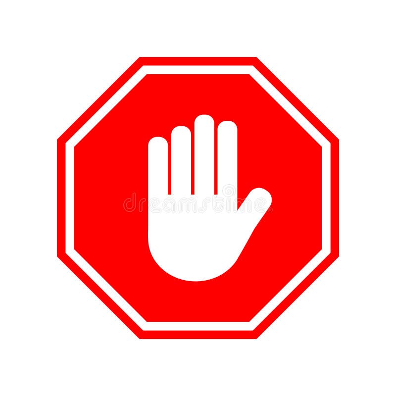 Vector Stop Sign Icon. No Sign, Red Warning Isolated. Not Allowed Icon ...