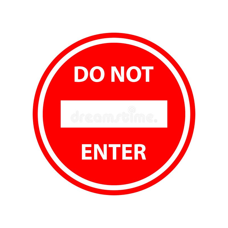 Vector Stop Sign Icon. No Sign, Red Warning Isolated. Not Allowed Icon ...