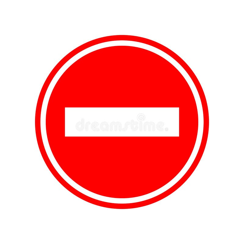 Isolated Red Not Allowed Sign Stock Illustration - Illustration of ...