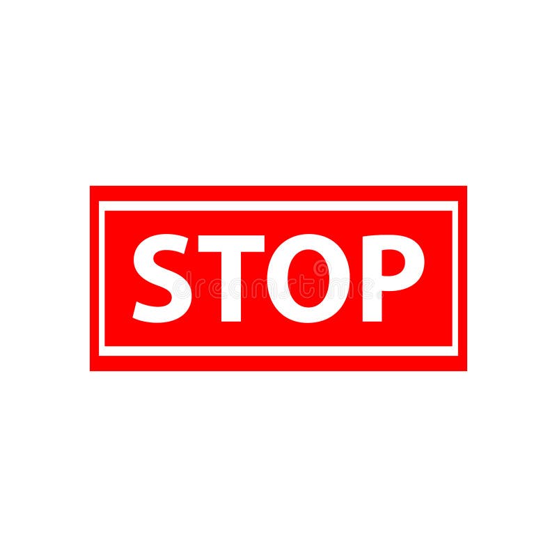 Vector Stop Sign Icon. No Sign. Red Warning Isolated. Not Allowed Icon ...