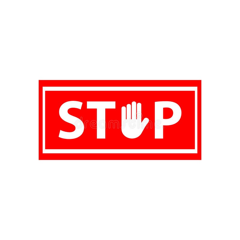 Vector Stop Sign Icon. No Sign. Red Warning Isolated. Not Allowed Icon ...