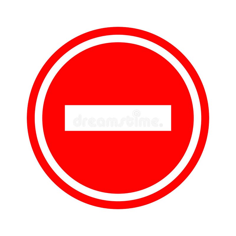 Vector Stop Sign Icon. No Sign, Red Warning Symbol Stock Vector ...