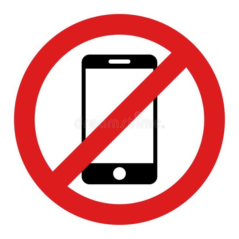 Stop and smartphone stock vector. Illustration of symbol - 233780966