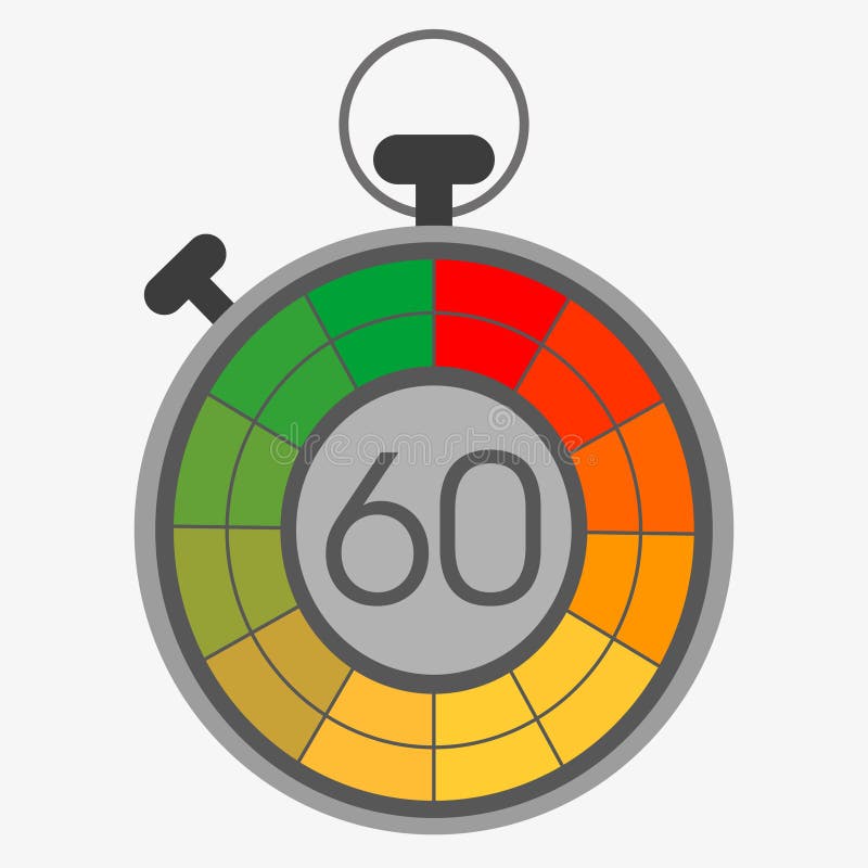 Vector Stopwatch, Countdown Timer. Time Animation Stock Illustration ...