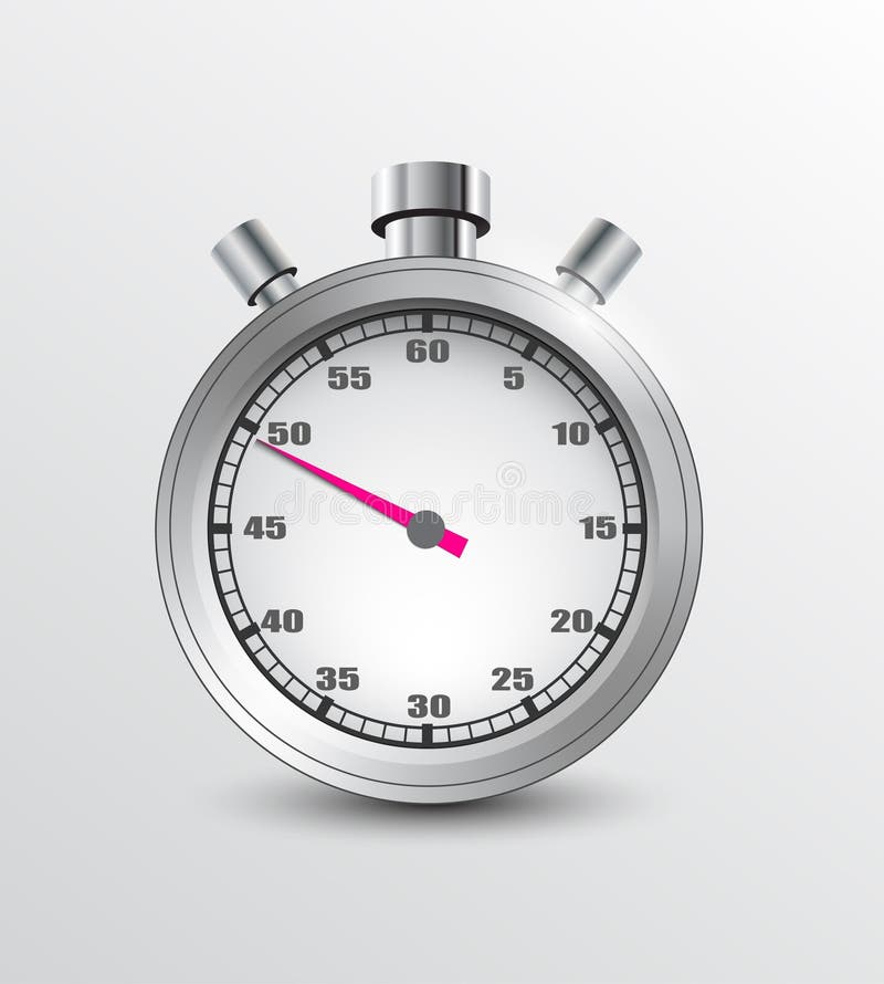Vector Stopwatch Icon, Blue Time Meter, Isolated Illustration. Stock ...