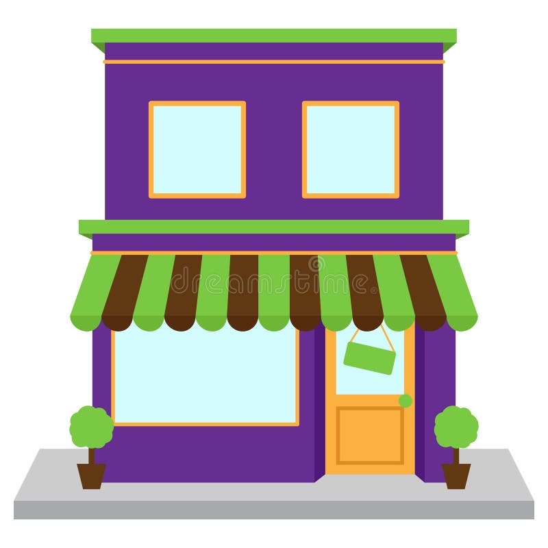Vector Store Front or Shop with Window and Sign Stock Vector ...