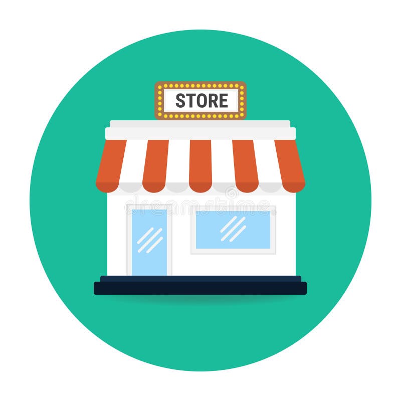 Vector Store Icon, Vector Illustion Flat Design Style. Stock Vector ...