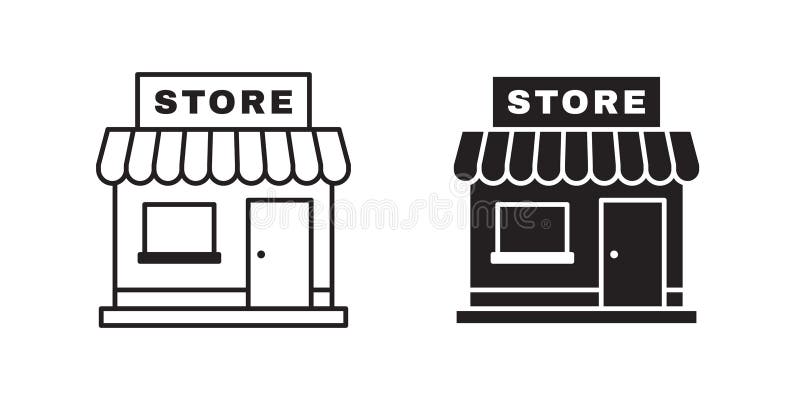 Vector Store Icon Set. Store Symbols Stock Illustration - Illustration ...
