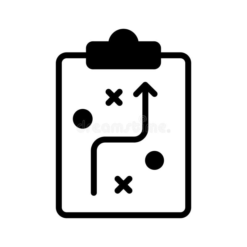 Vector of Strategic Presentation in Modern Style, Business Plan Icon ...