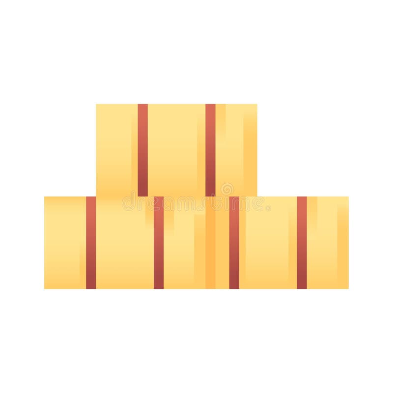 Vector Straw Cartoon Art Deco Retro Illustration Isolated Stock Vector ...