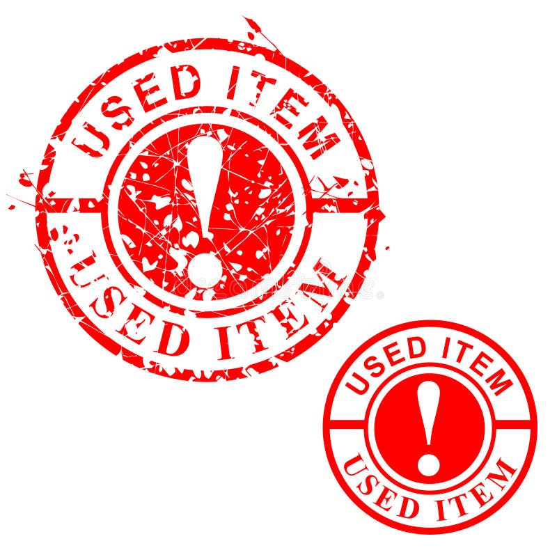 Used Item 2 Style Streak Red Rubber Stamp Stock Vector - Illustration ...