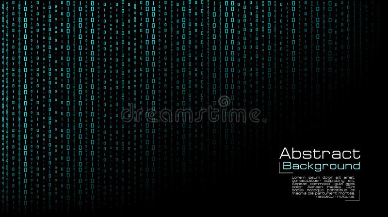 Vector Streaming Binary Code on White Background. Stock Vector ...