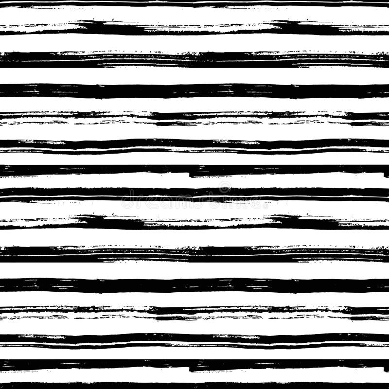 Vector Stripe Pattern. Seamless Background from Brush Strokes. Grunge ...