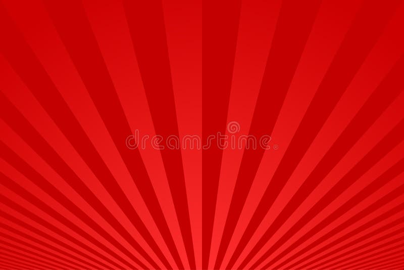 Red Shiny Abstract Sunburst Background Vector Illustration Stock